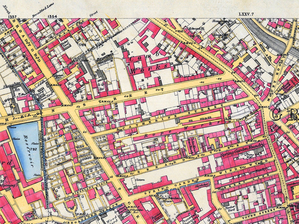 Vintage Map of Aberdeen Old Aberdeen Map Aberdeen Print | Etsy