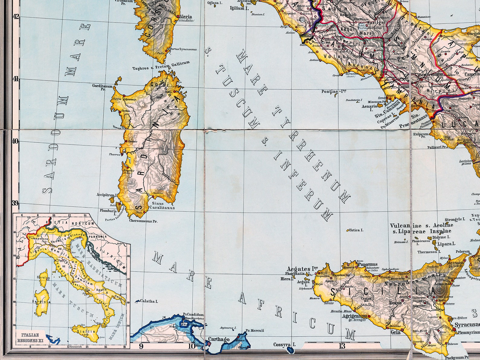 School Map of Italy Antique Italy Map Large Italy Wall Art - Etsy