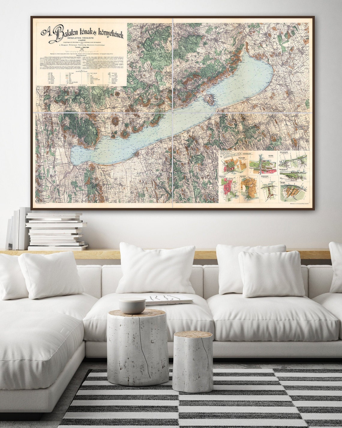 Vintage Map of Lake Balaton Hungary Maps Lake Balaton Map - Etsy