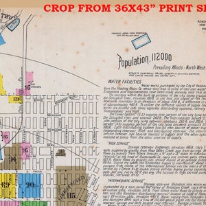 Vintage Map of Reading, Large Historic Pennsylvania Maps Gift. - Etsy