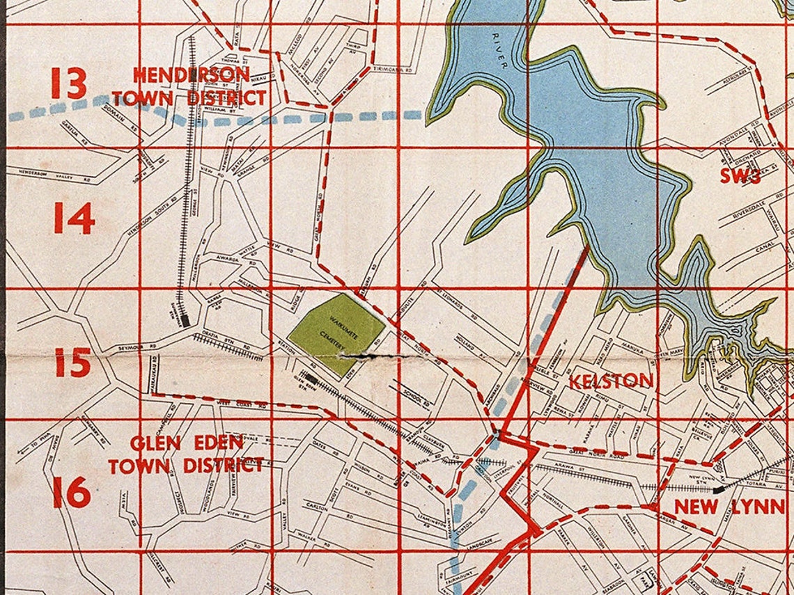 Vintage Map of Auckland Old Auckland Print Historic Auckland - Etsy