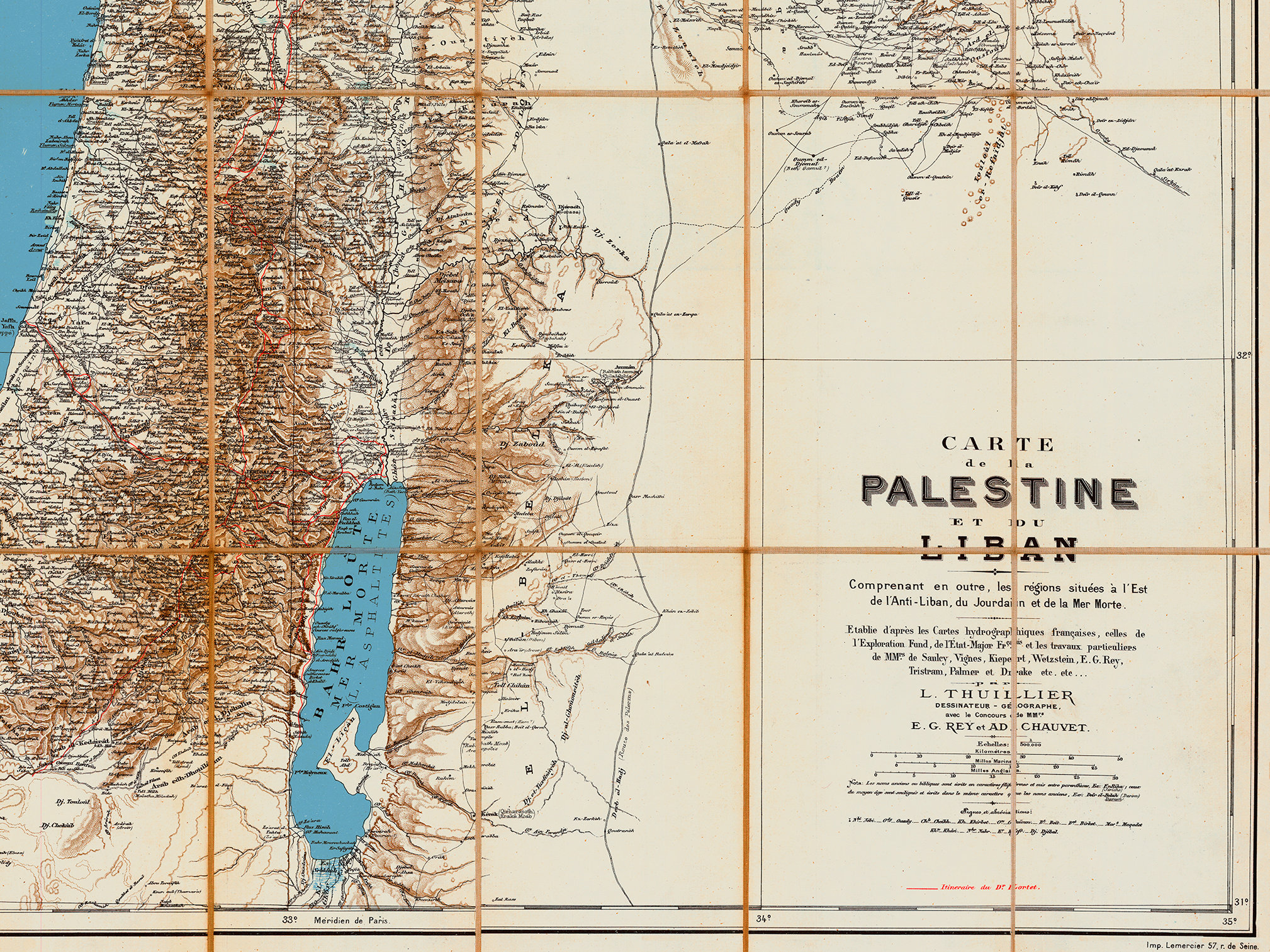 Antique Map of Lebanon Map in French Lebanon Liban Large - Etsy Australia