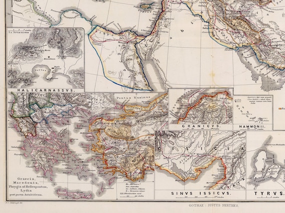 Ancient Gaugamela Map