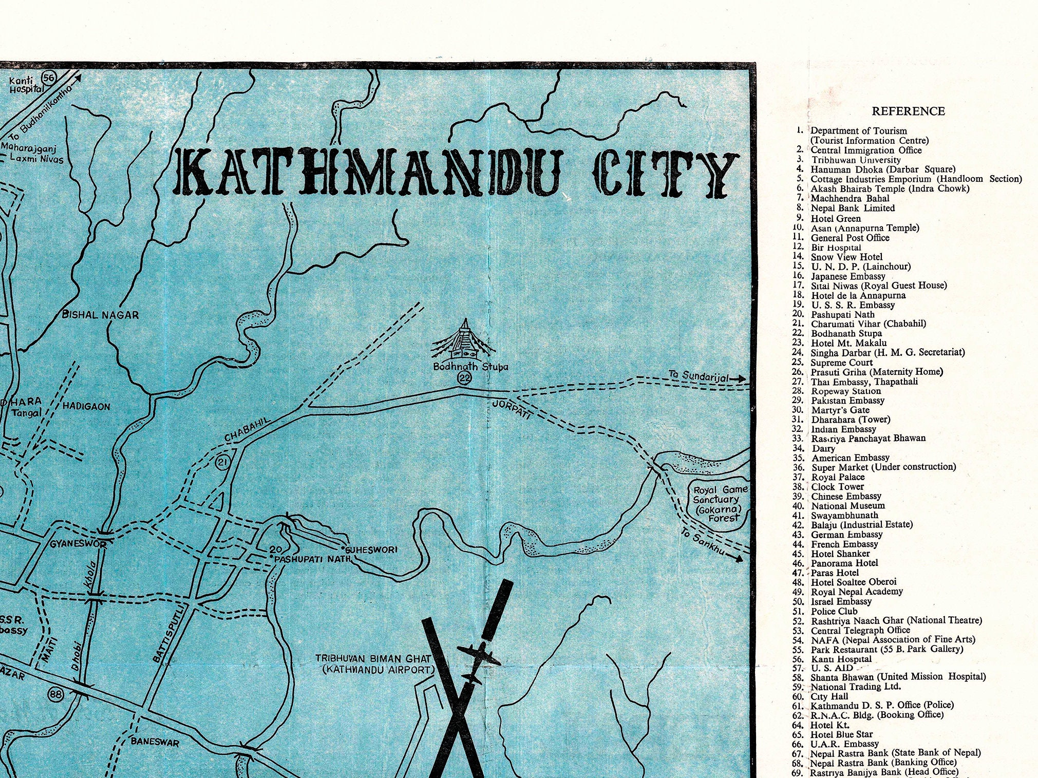 Vintage Map of Kathmandu Old Kathmandu Map Kathmandu Nepal - Etsy UK