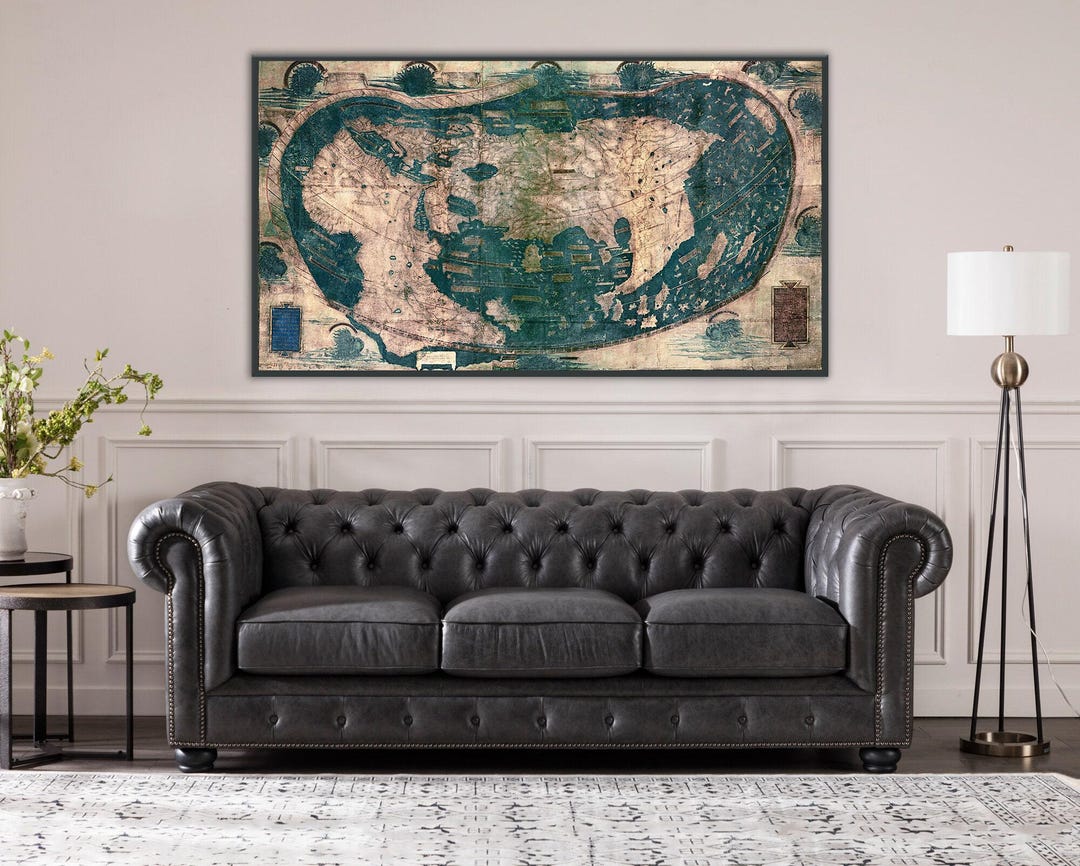 Medieval World Map Art: Christopher Columbus Era, Yale University Print ...