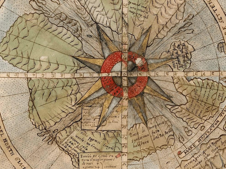 Urbano Monte World Map Print: Renaissance Planisphere Wall Art - Etsy