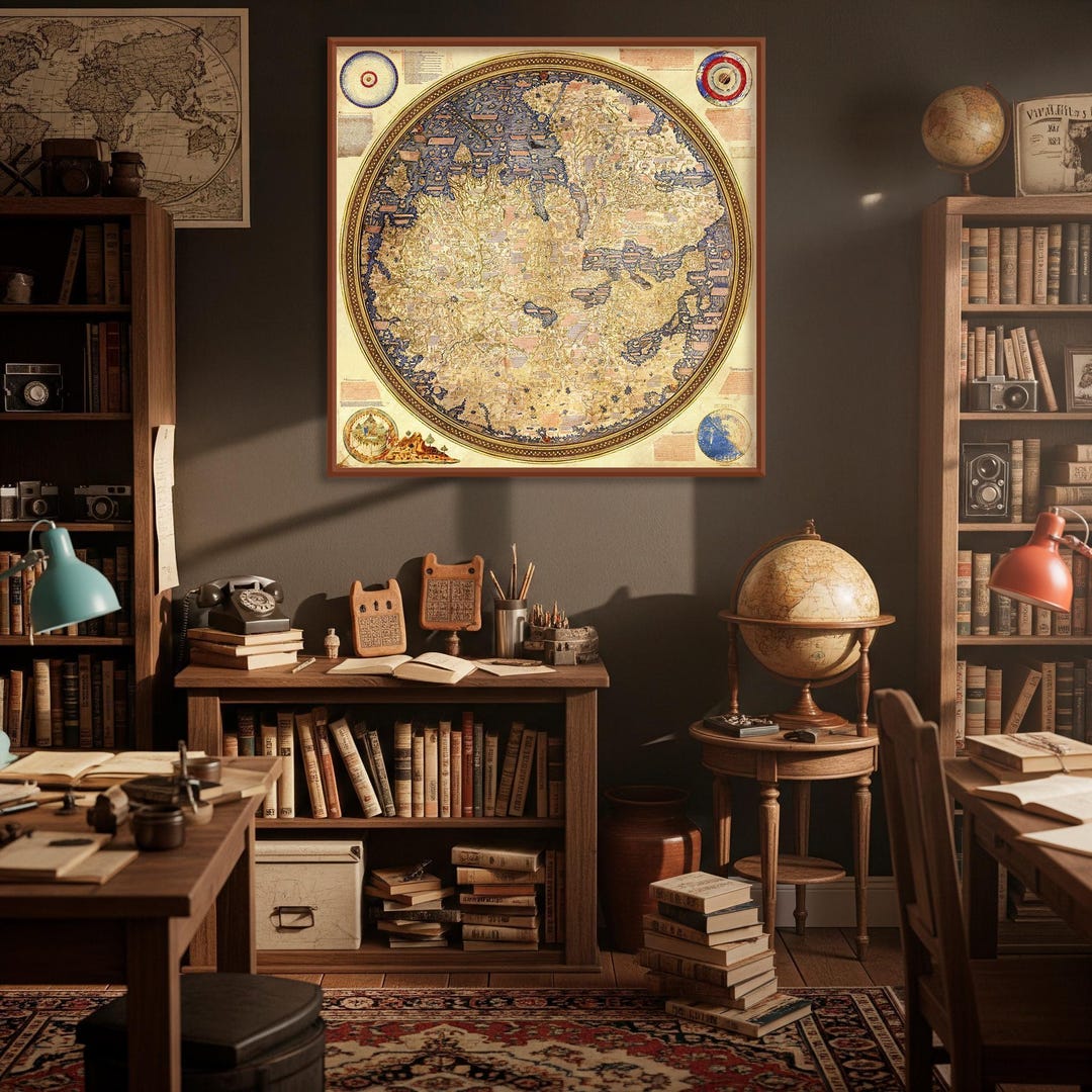 Fra Mauro World Map 1450 | Antique Mappamundi Reproduction - Etsy