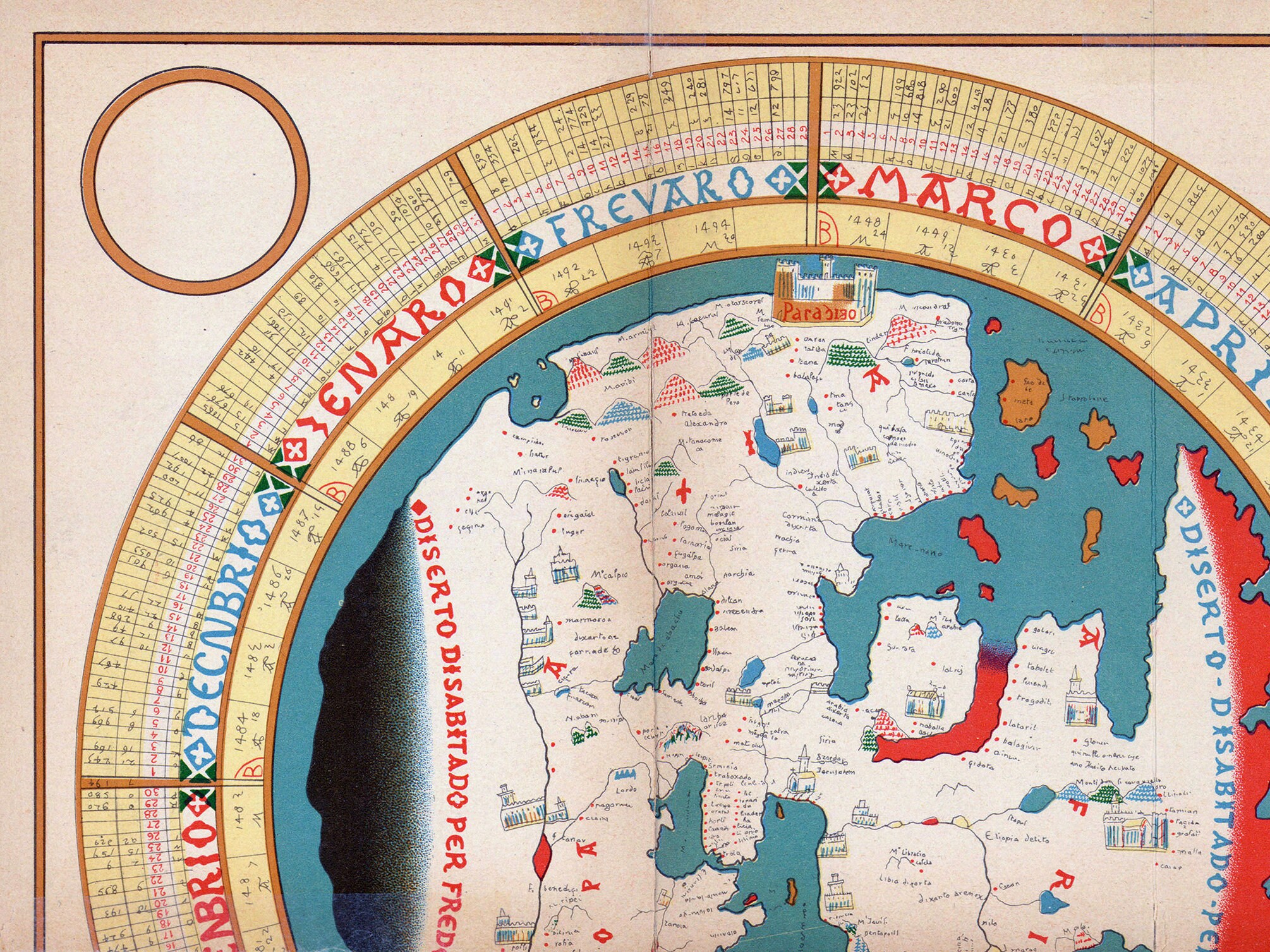 Giovanni Leardo Mappa Mundi Medieval World Map Europeans in - Etsy UK