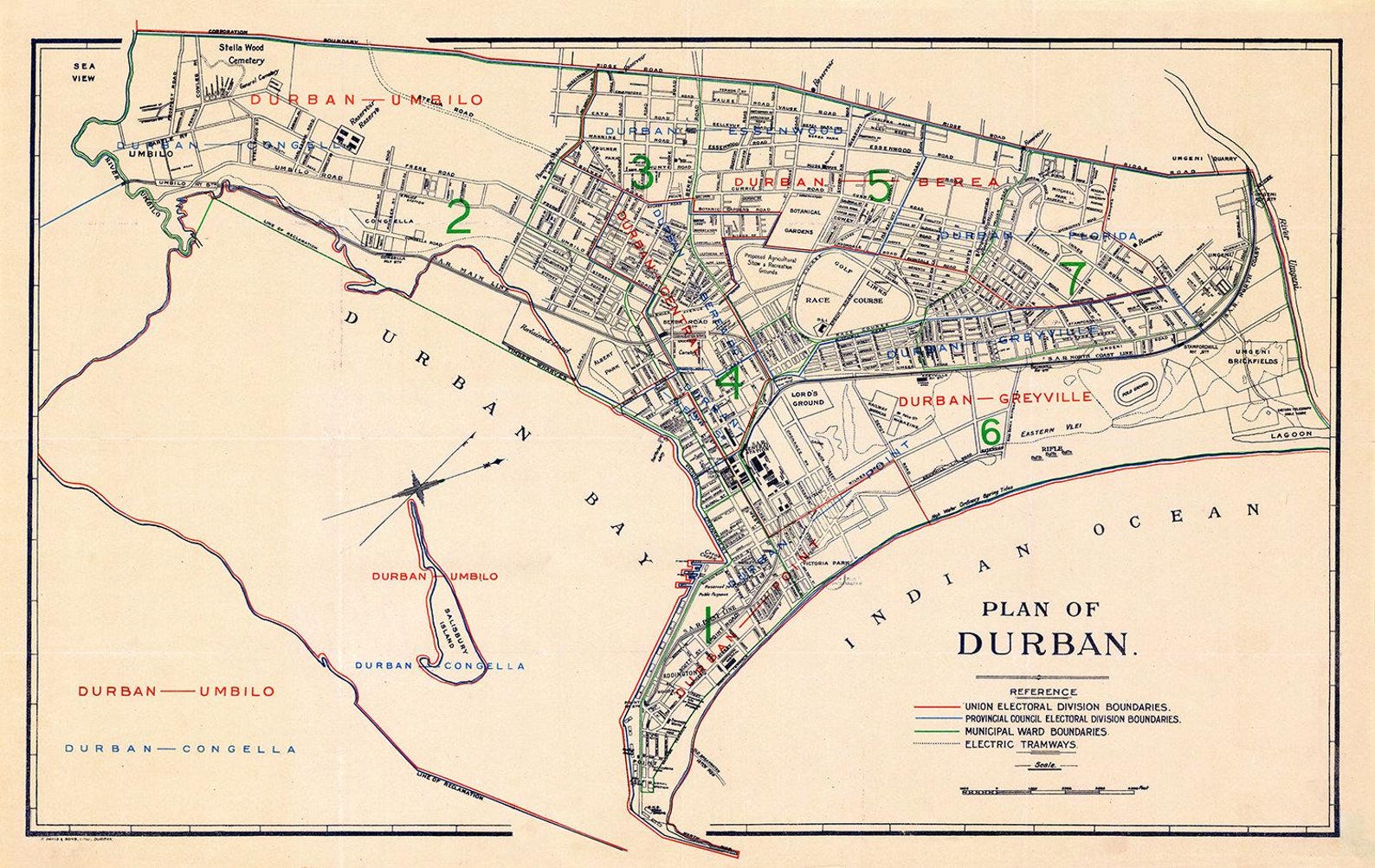 Vintage Durban Map, Durban City Print, South Africa Decor Gift. - Etsy