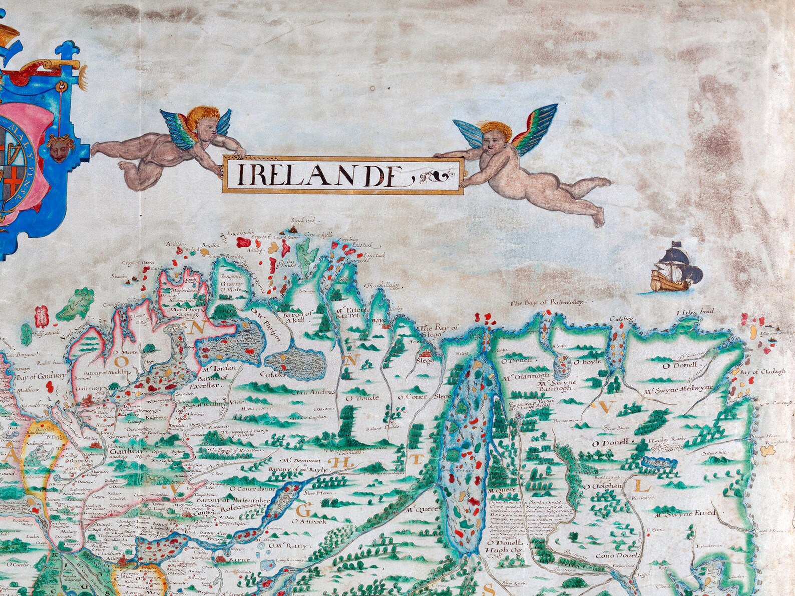 Medieval Map of Ireland Antique Ireland Map Names of the - Etsy Ireland