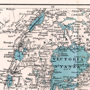 Vintage Uganda Map, Large Uganda Print, Historic Uganda Cartographic ...