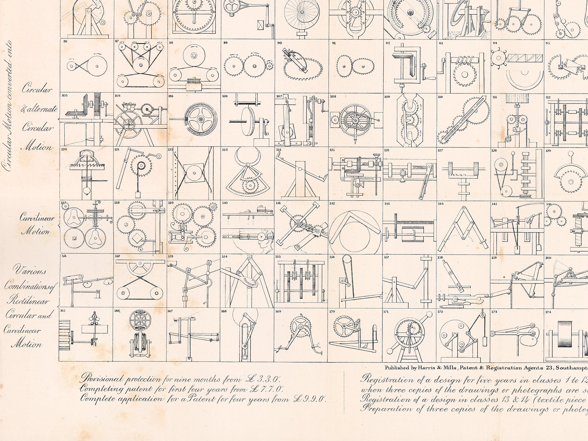 Vintage Chart of Mechanical Movements Scientific - Etsy