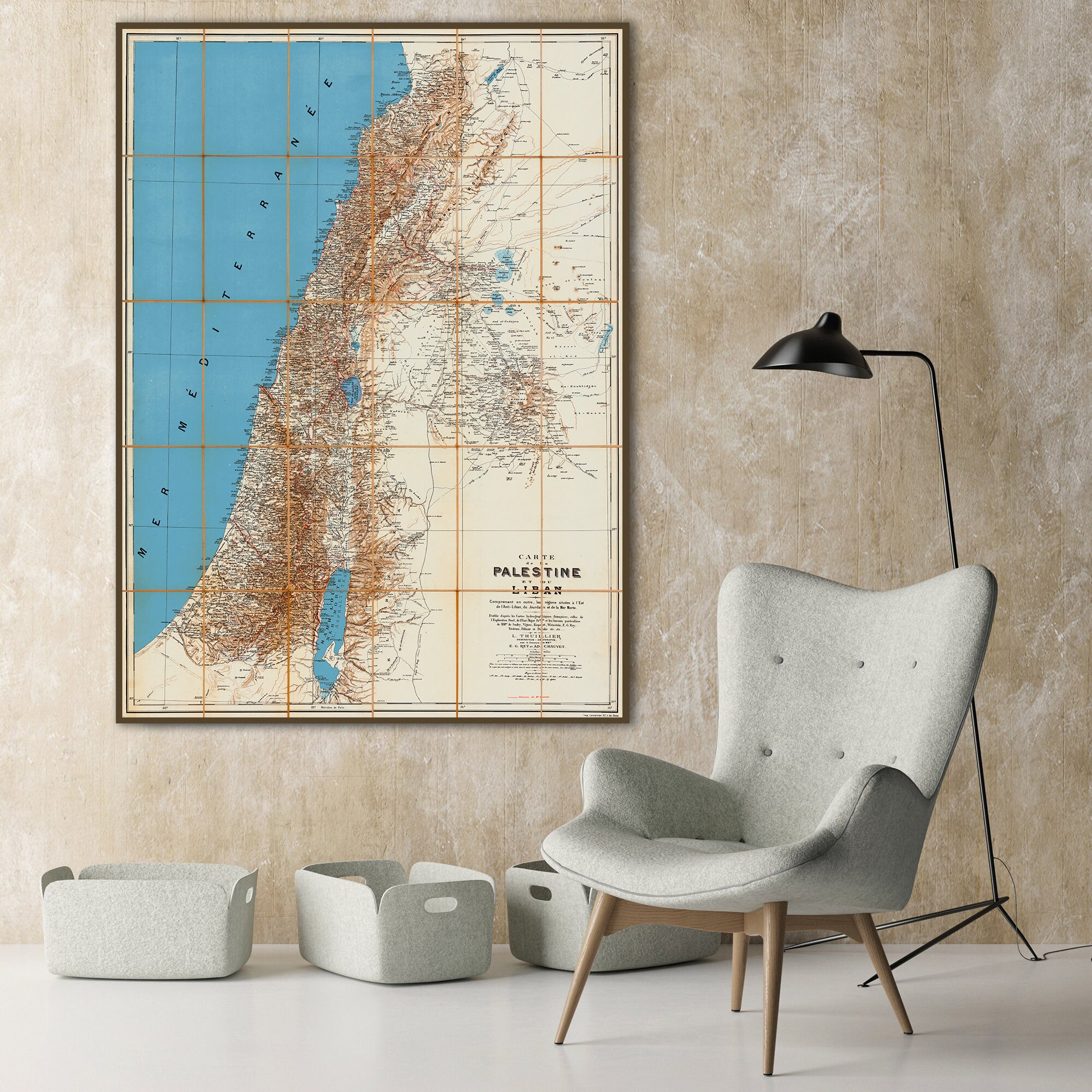 Antique Lebanon Map Old Map of Lebanon Lebanon Map Poster | Etsy