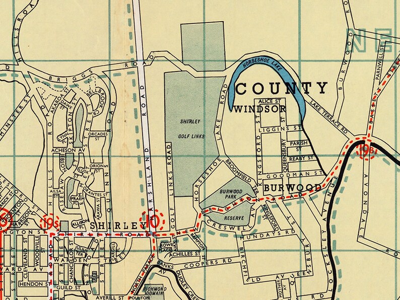 Vintage Map of Christchurch Old Map of Christchurch New | Etsy New Zealand