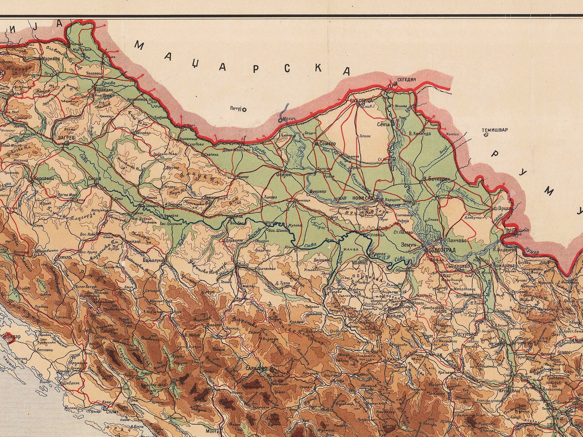 Vintage Map of the Former Yugoslavia Old Yugoslavia Map - Etsy UK