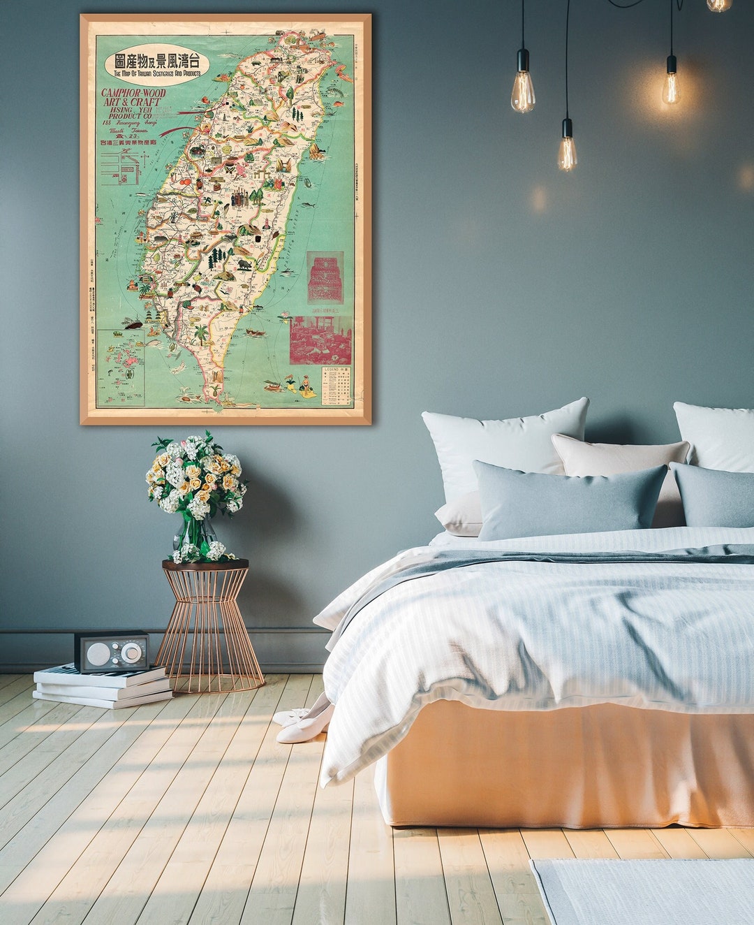 Vintage Pictorial Map of Taiwan Issued by Taiwan Travel Service, Map of ...