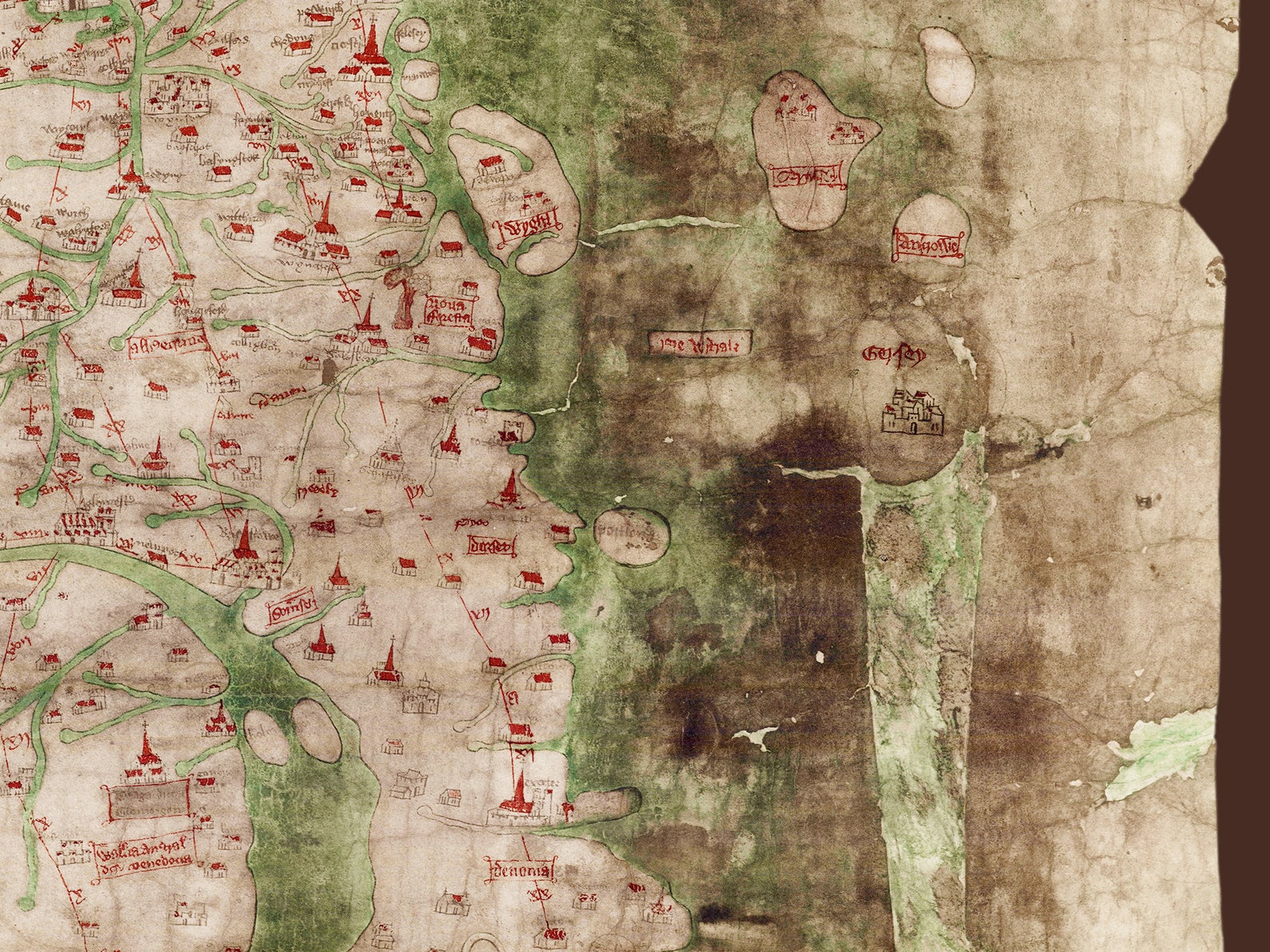 The Gough Map of the British Isles Bodleian Map Famous Great | Etsy