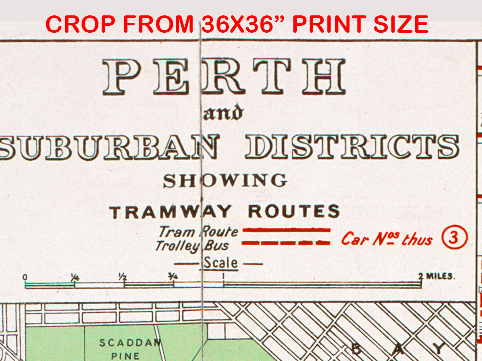 Vintage Map of Perth Australia Old Perth Map Australian | Etsy Australia