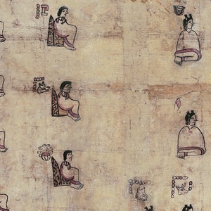 Aztec Art Print, the Codex Quetzalecatzin, Aztec Decor, Mesoamerican ...