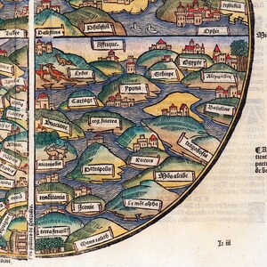 Medieval World Map Print: 1475 Encyclopedia Art - Etsy