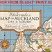 Vintage Map of Auckland, Old Auckland Print, Historic Auckland Wall Art ...