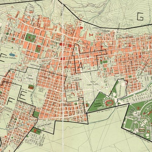 Vintage Map of Bogota, Old Bogota Wall Art, Large Colombia Art Print ...