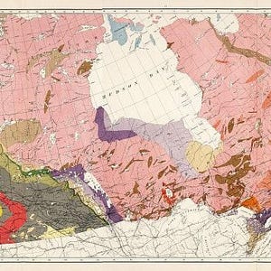 Vintage Geological Map of Canada, 1915 - Fine Art Print - Etsy