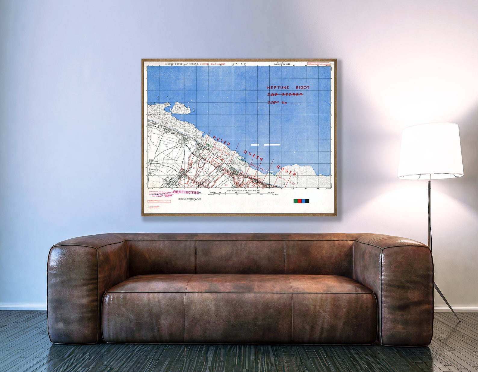 WW2 Map of D-day Sword Beach, Ultra-secret BIGOT D-day Map, WW2 ...