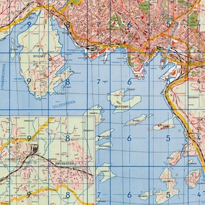 Vintage Oslo Map Old Map of Oslo Norway Oslo Wall Map Oslo - Etsy
