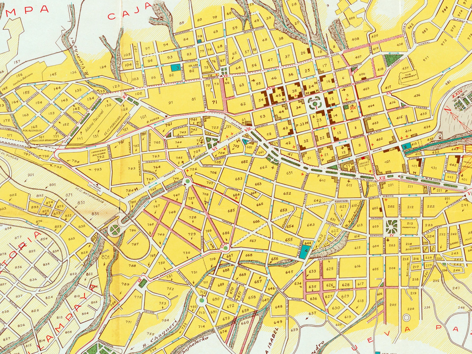 Vintage Map of La Paz Old La Paz Wall Map La Paz Wall Art - Etsy