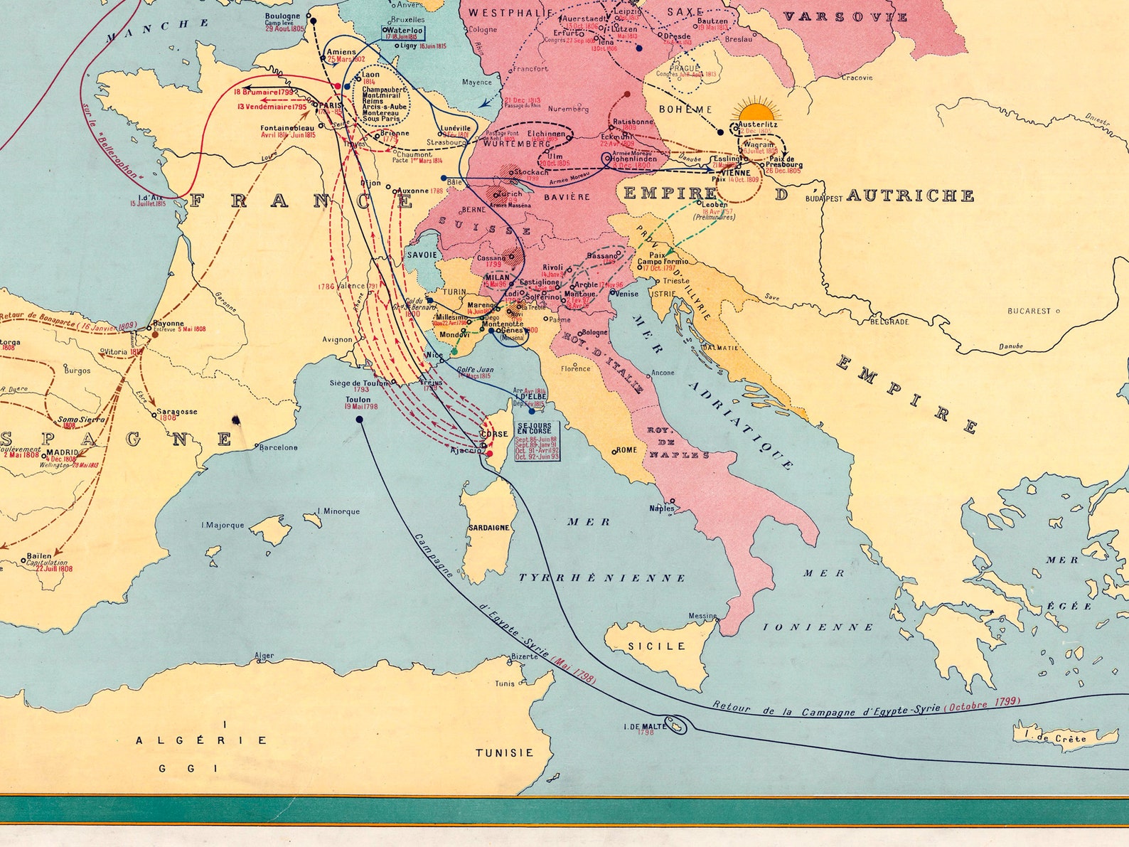 The Life of Napoleon Bonaparte. Stages and Conquests. Napoléon - Etsy ...