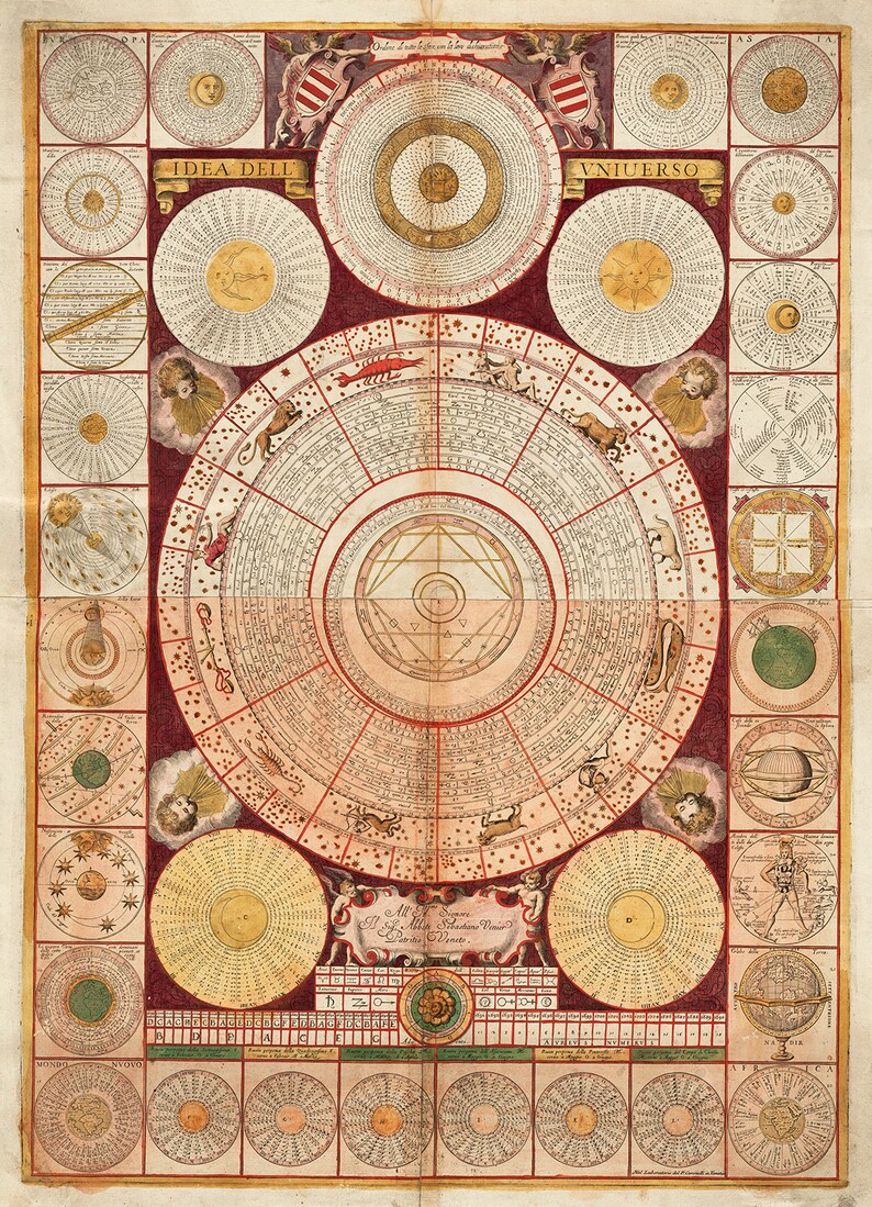 Celestial Reference System Celestial Sphere Zodiac Map - Etsy