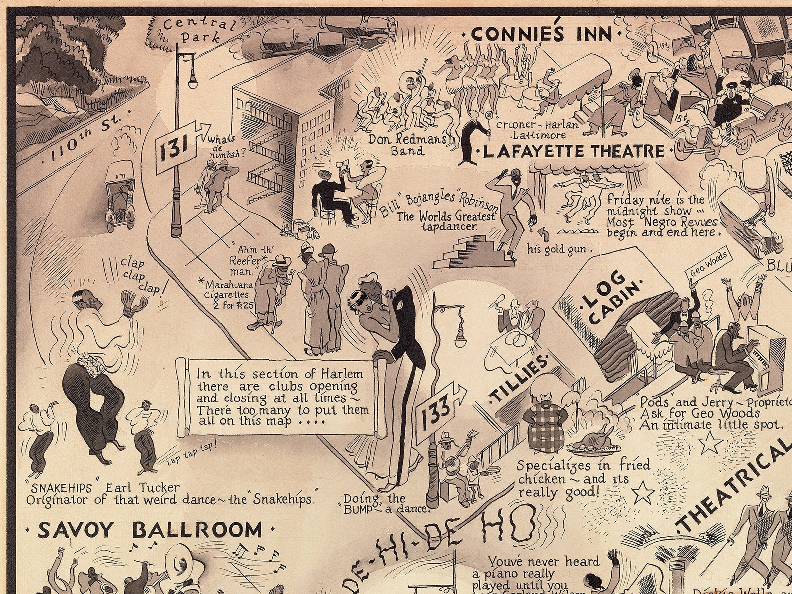 The Famous Night Club Map of Harlem African Americana Wall - Etsy