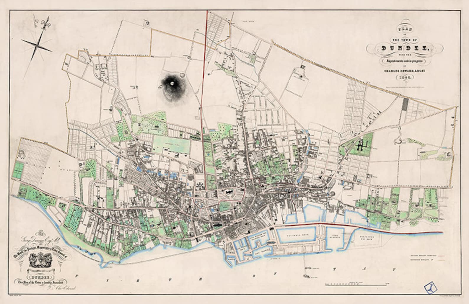 Vintage Map of Dundee Dundee Scotland Dundee Wall Art - Etsy