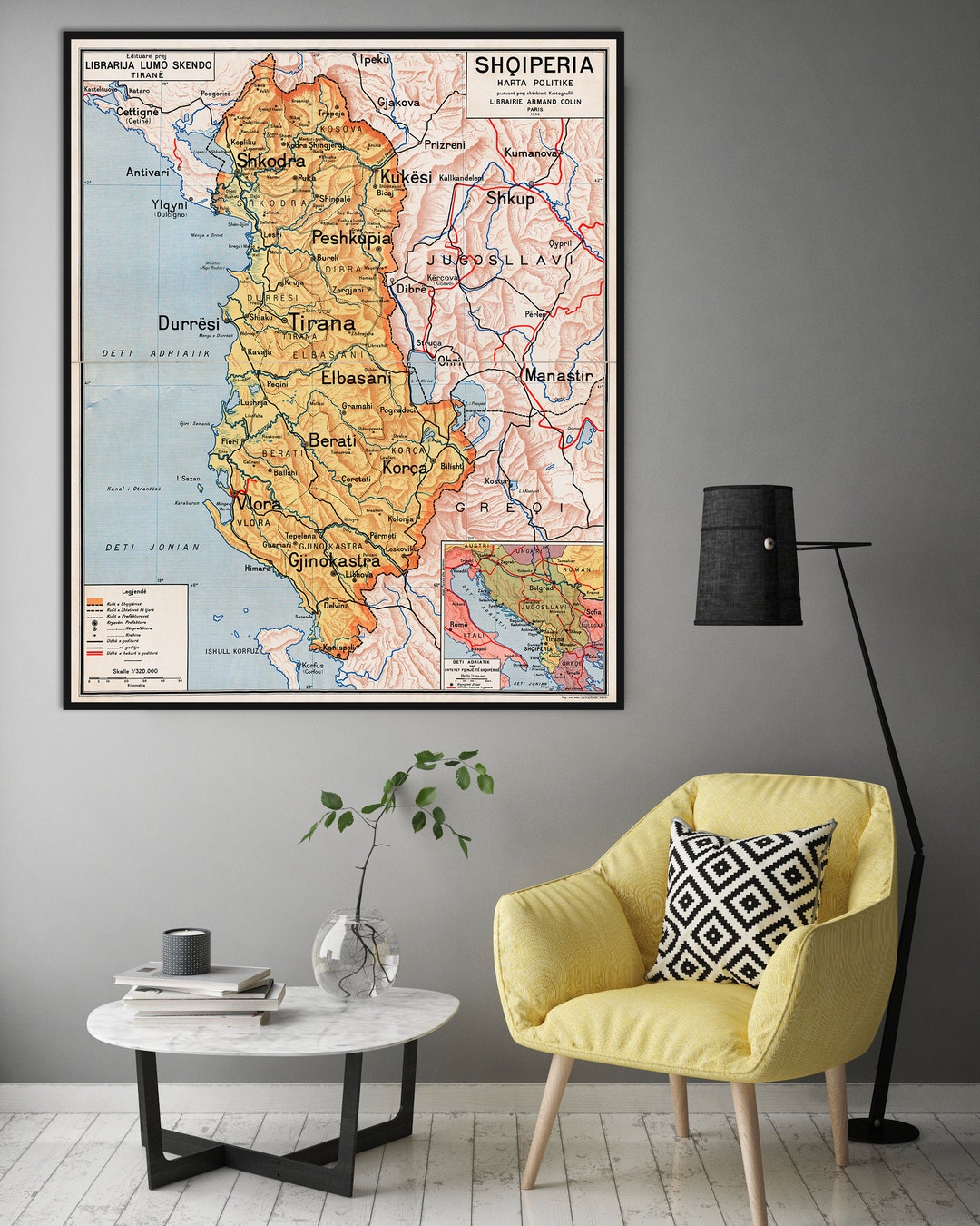 Vintage Map of Albania, Old Shqiperia Map, Albanian Gifts. - Etsy Australia