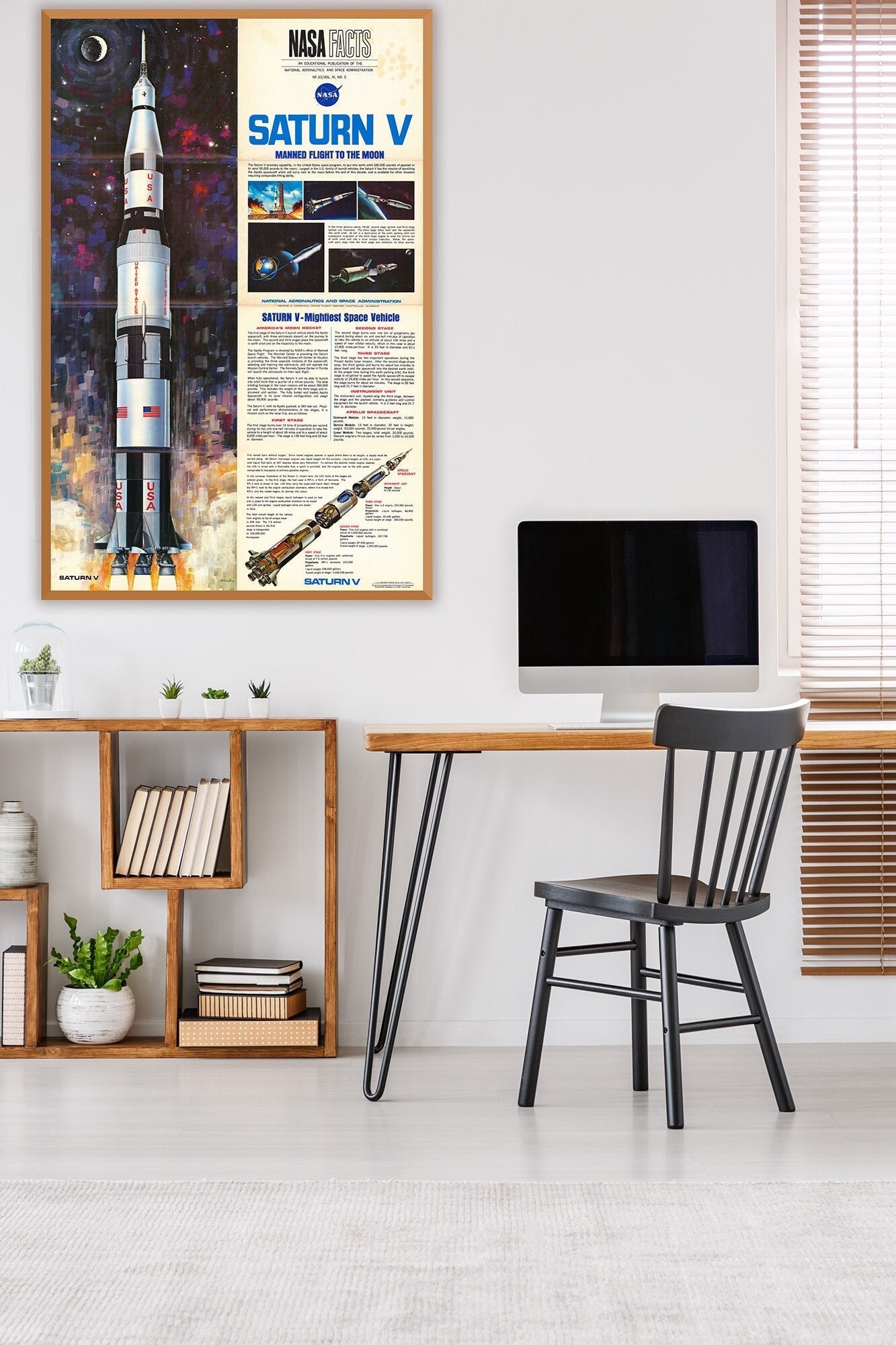 Large Poster Apollo Rocket Stages