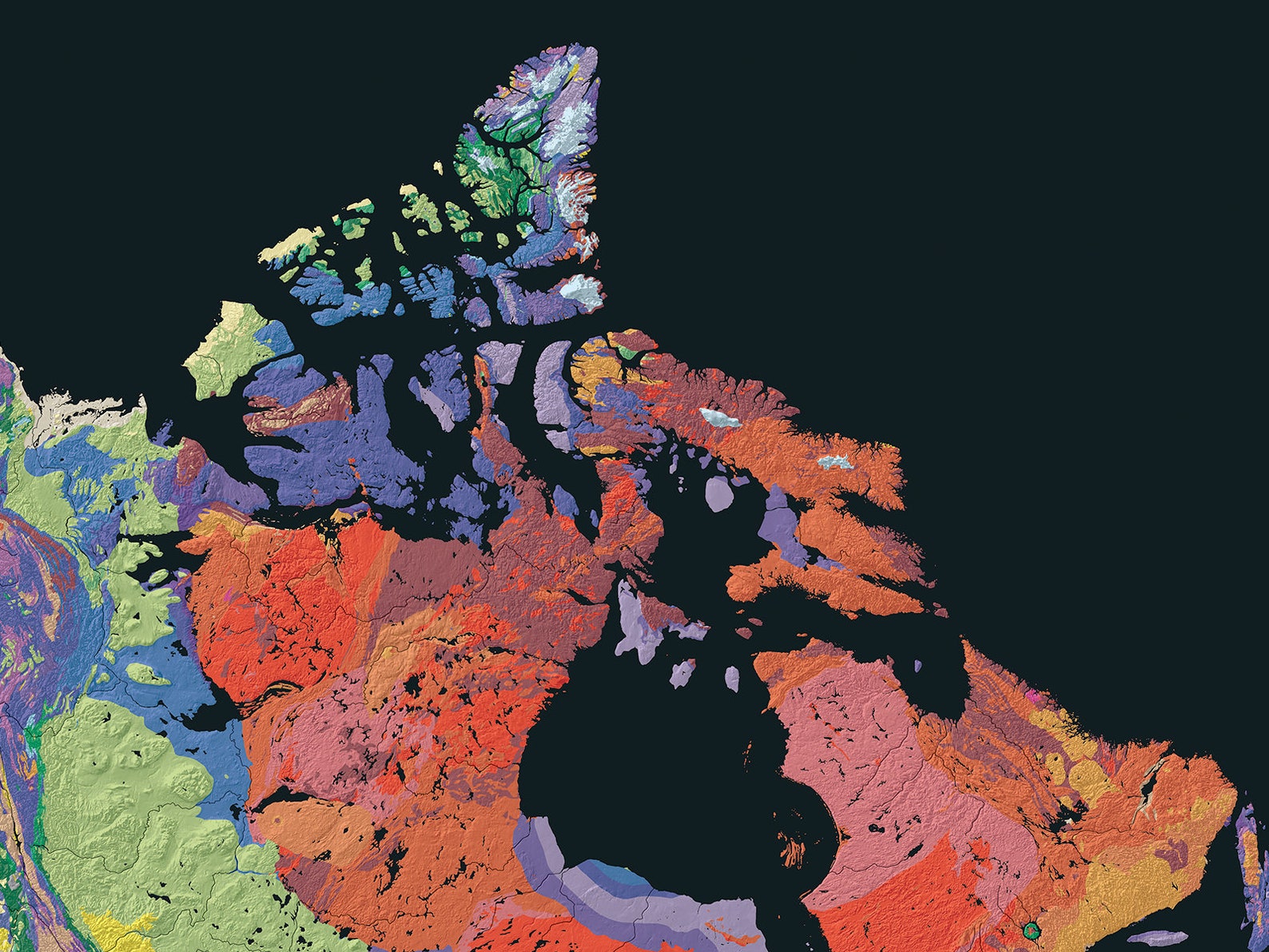 Geological Map of North America Geology Decor Geology Art - Etsy