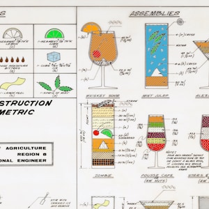 Vintage Cocktail Recipes Chart: 1974 Mixology Art Print - Etsy