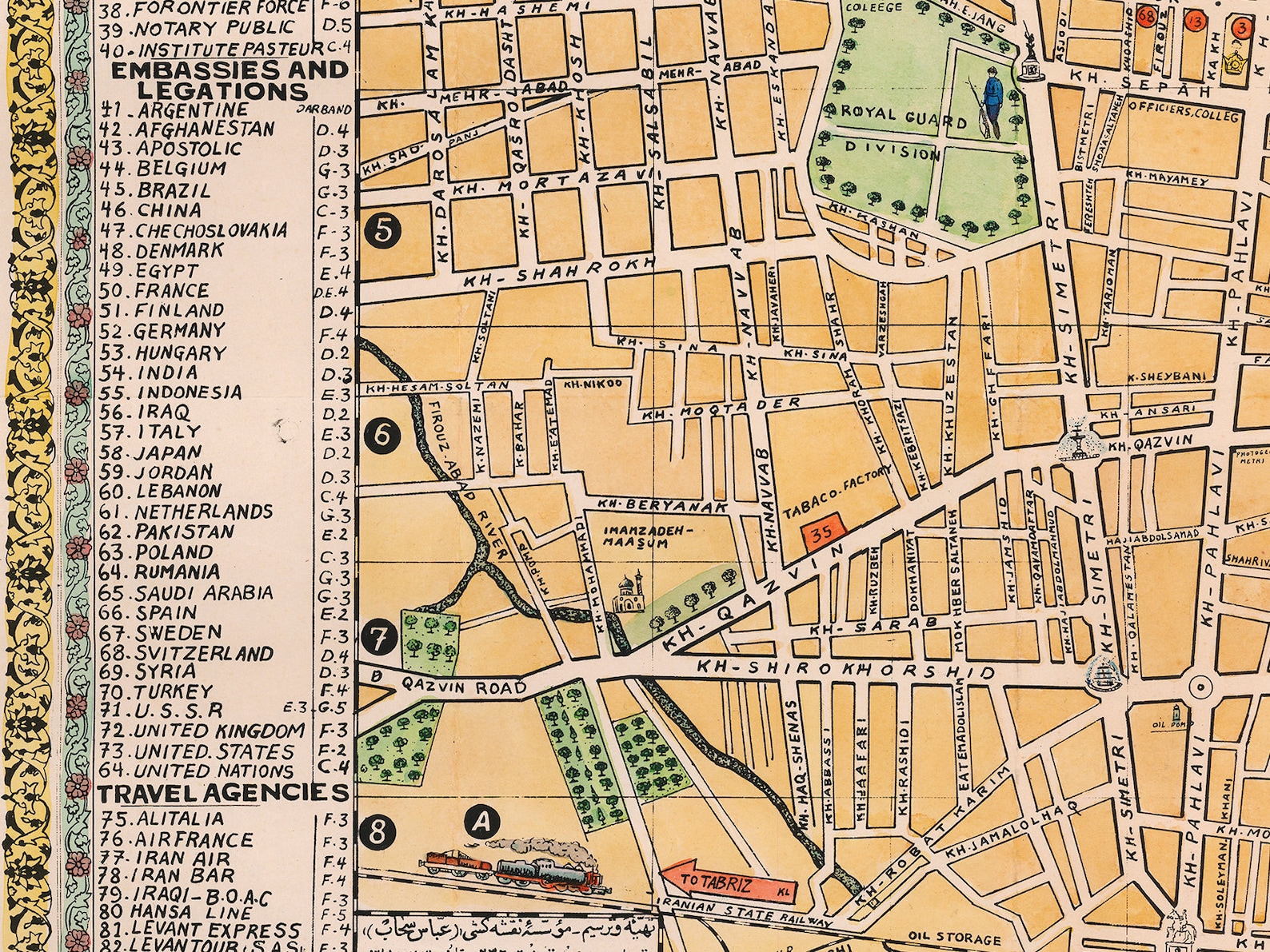 Tehran map vintage Tehran poster map Tehran wall map Travel | Etsy