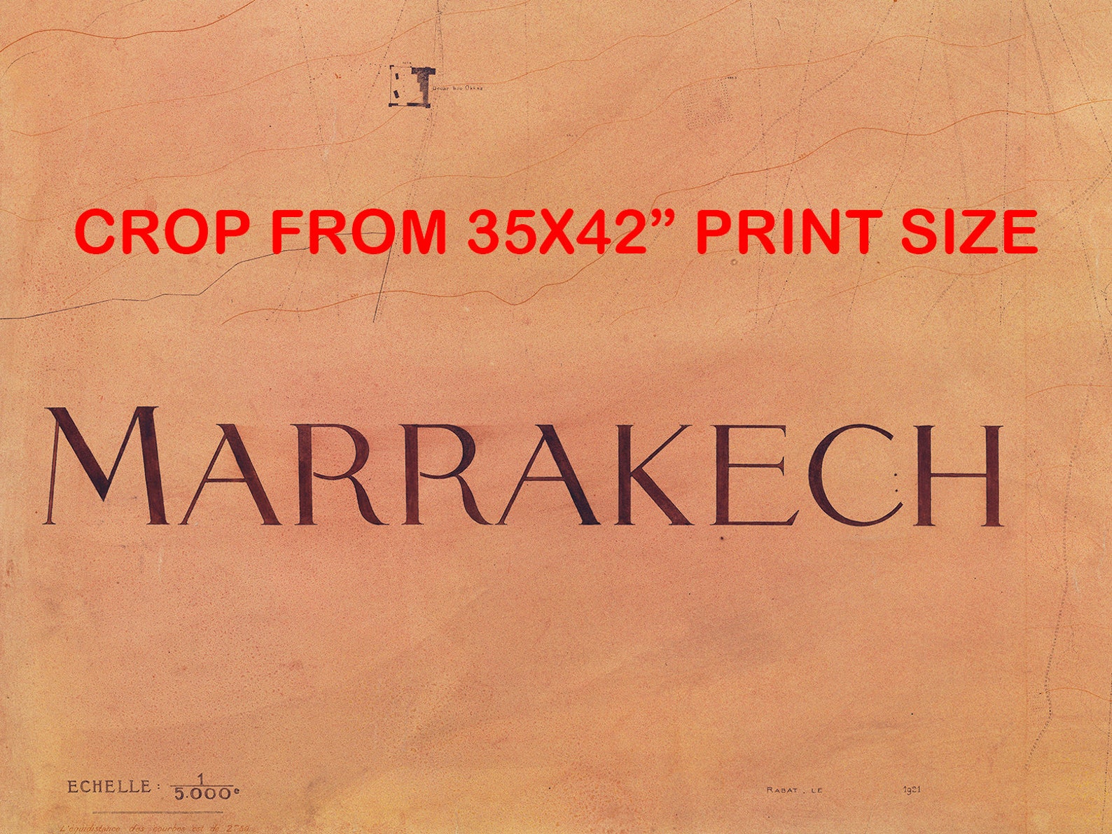 Marrakesh Map Art Old Marrakesh Map Marrakesh Wall Art - Etsy