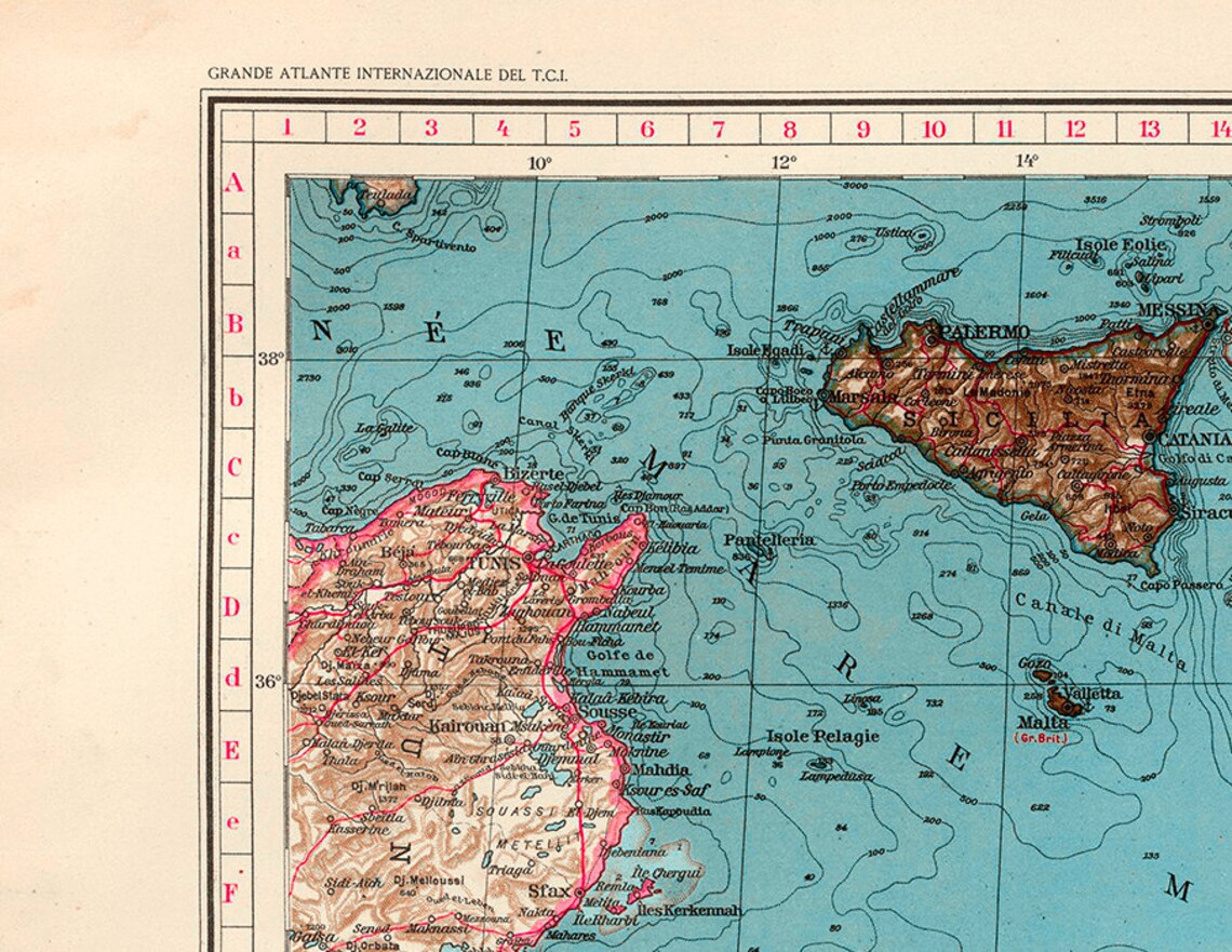 Vintage Map of Libya Old Libya Map Libya Wall Map Libya - Etsy UK