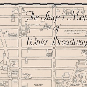 Pictorial Map of the Theater District, New York City, Broadway Theater ...