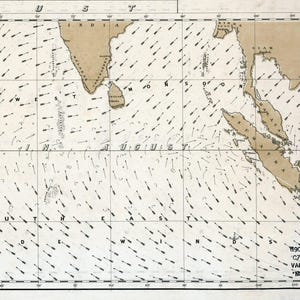 Indian Ocean Monsoon Map: Vintage Wind & Trade Route Chart - Etsy UK