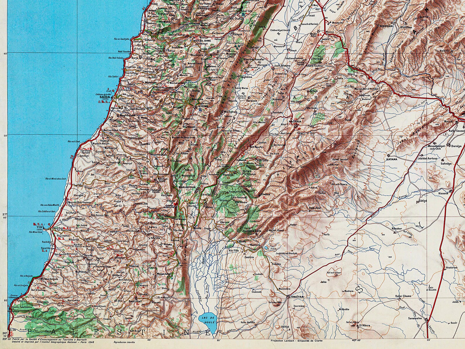 Lebanon Map Vintage Old Lebanon Map Print Lebanese Gift - Etsy