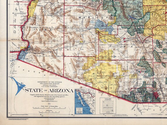 Mapa De Tierras Del Estado De Arizona Phoenix Maps And Orientation: