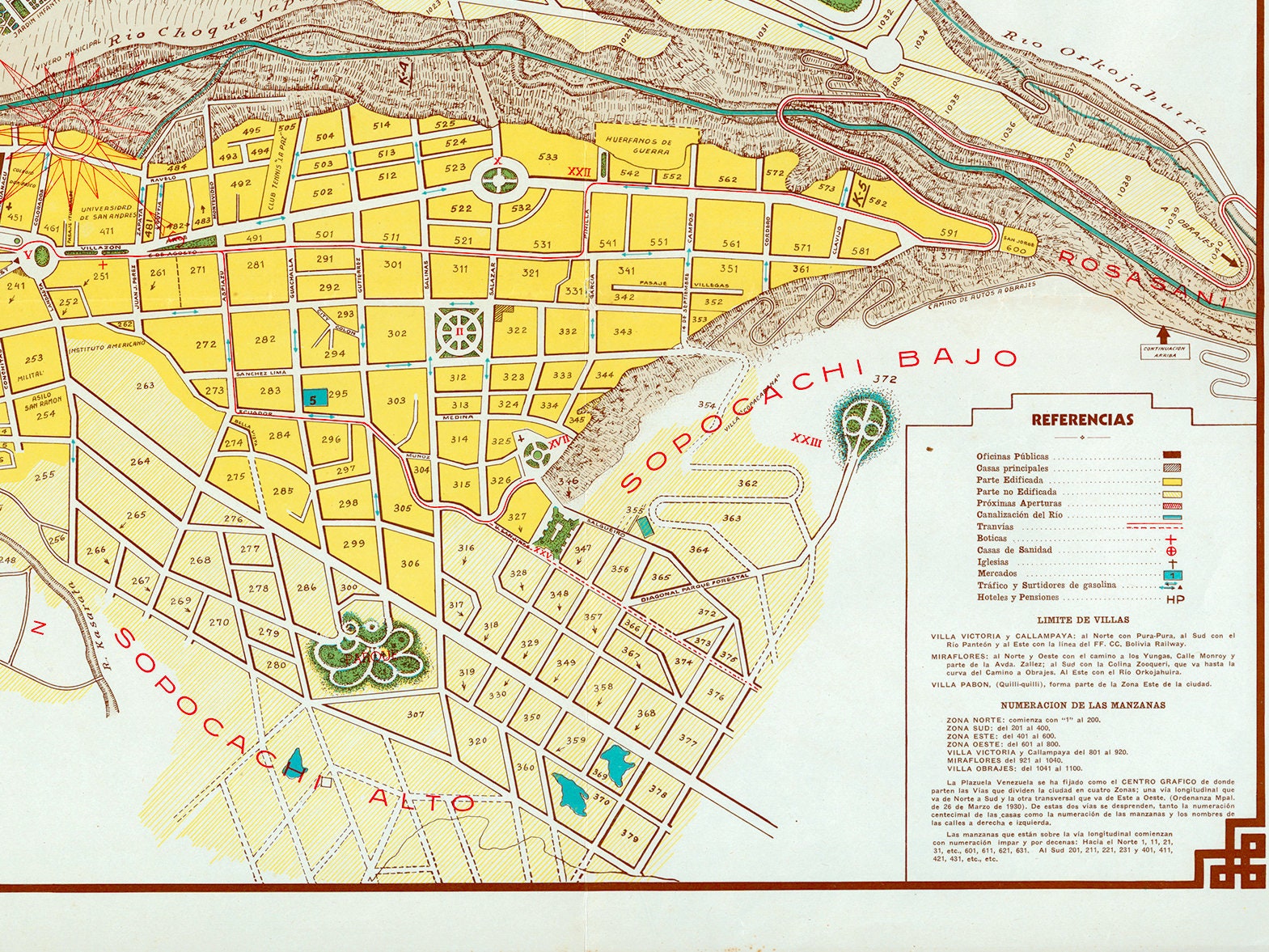 Vintage Map of La Paz Old La Paz Wall Map La Paz Wall Art - Etsy