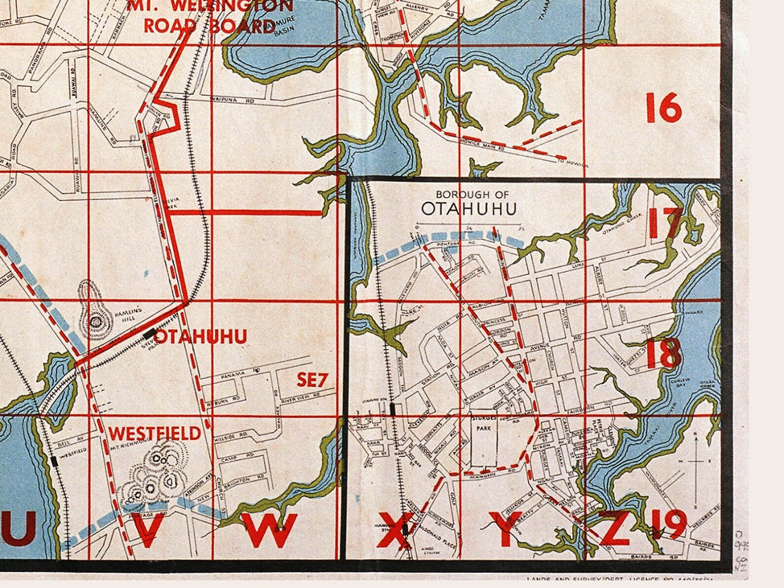 Vintage Map of Auckland Old Auckland Print Historic Auckland - Etsy