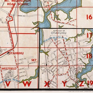 Vintage Map of Auckland, Old Auckland Print, Historic Auckland Wall Art ...