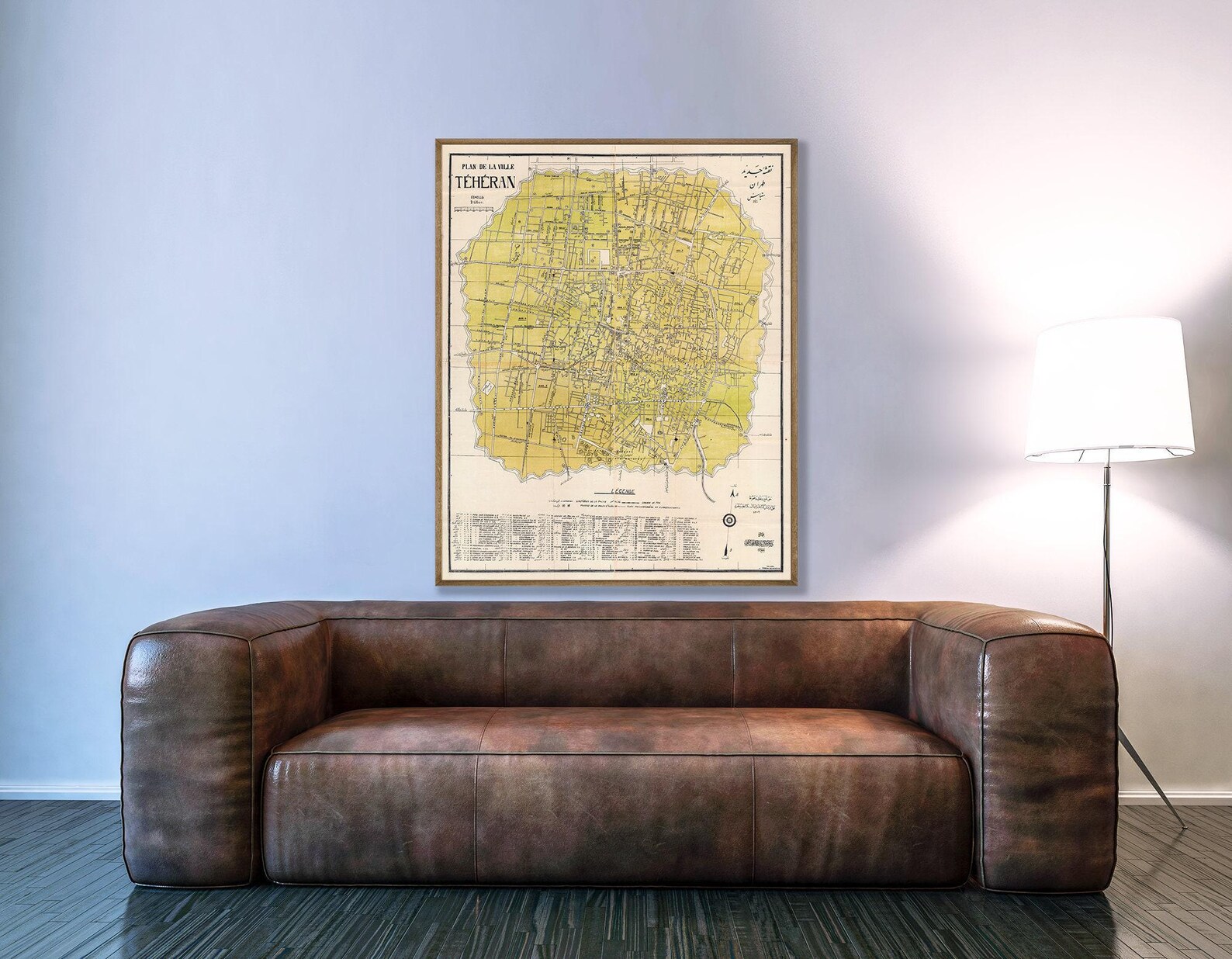Old Tehran Map Print: 1930 Farsi & French Historical Art - Etsy UK
