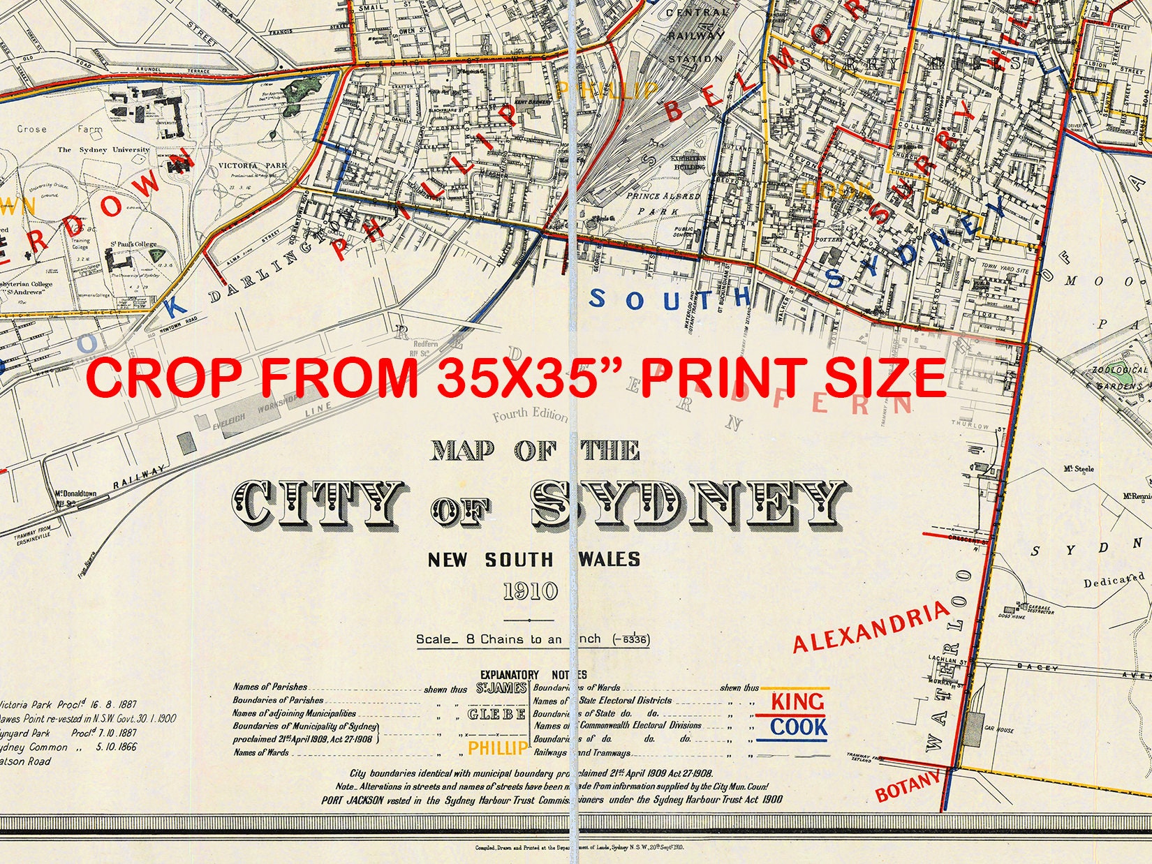 Vintage Map of Sydney Old Sydney Map Australia Maps - Etsy